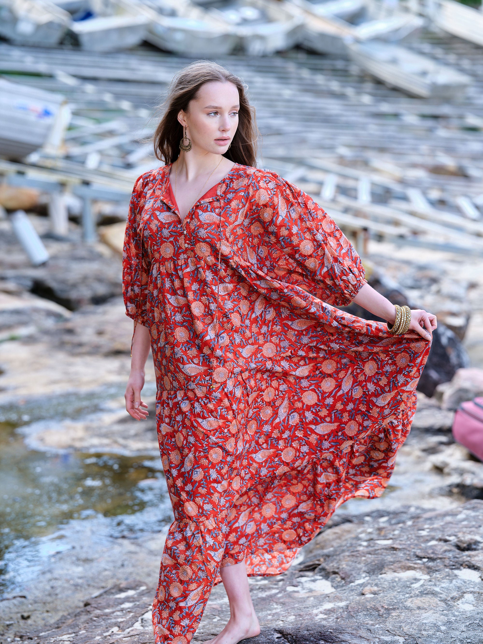 Laal Soma Neera Maxi – River Goddess